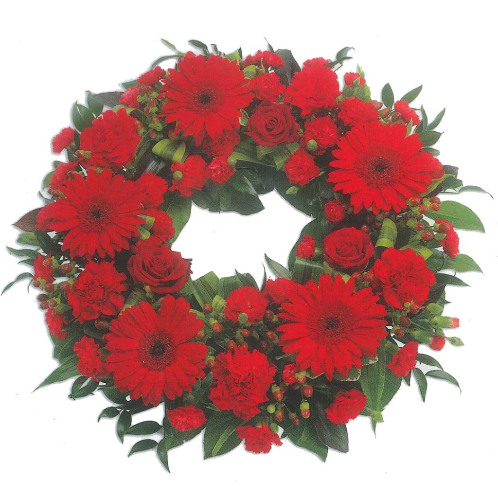 Red Wreath - Hillier Funeral Service